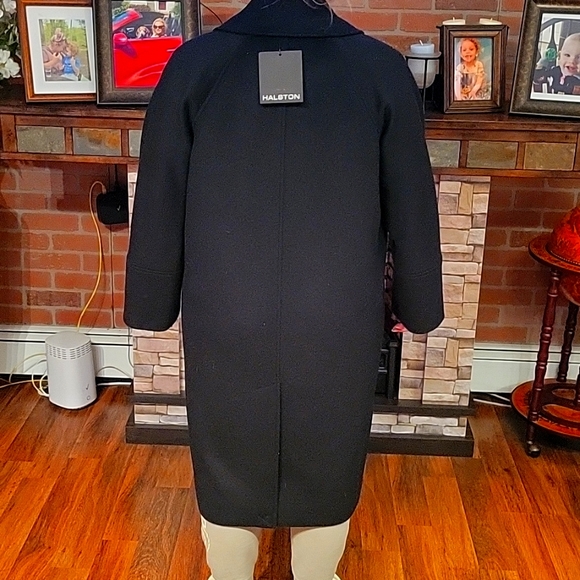 H by Halston | Jackets & Coats | Nwt Halston Wool Blend Boyfriend Style ...